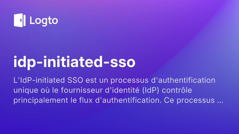 Idp Initiated Sso Logto Docs