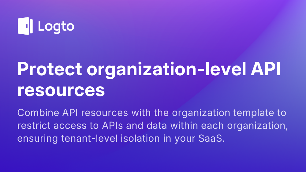 Protect organization-level API resources | Logto docs